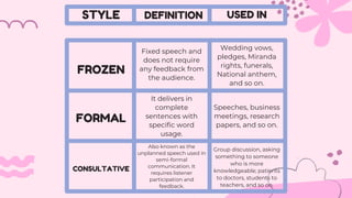 Communicative Styles English 9 Grade 9 .pptx