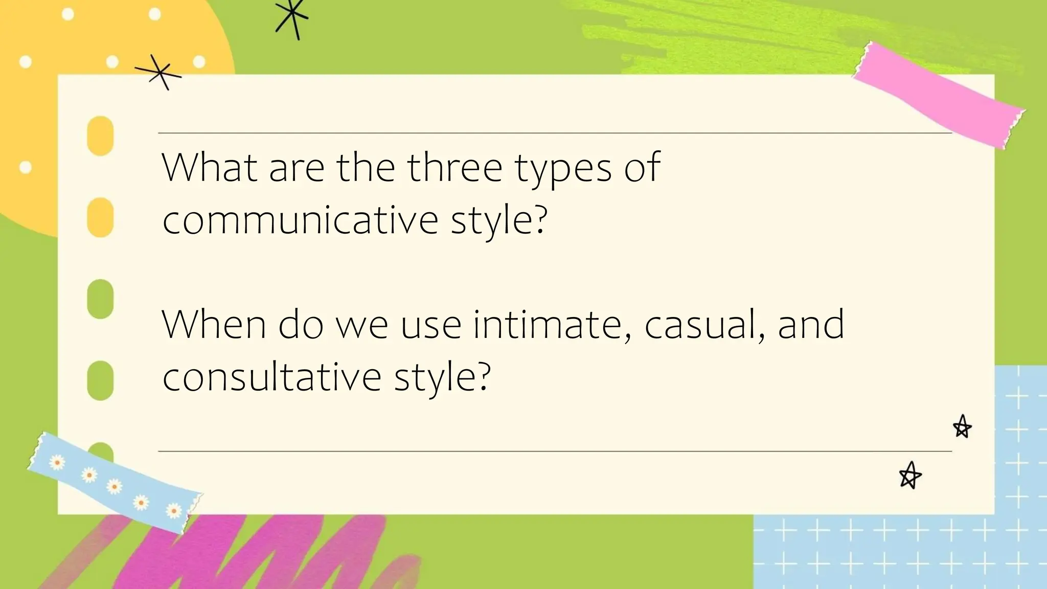 Communicative Styles - Types of Communicative Styles | PPTX