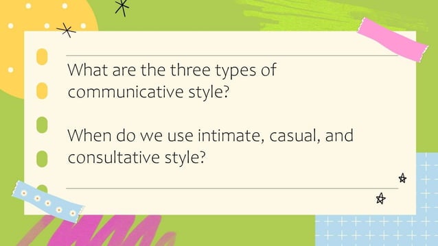 Communicative Styles - Types of Communicative Styles | PPTX