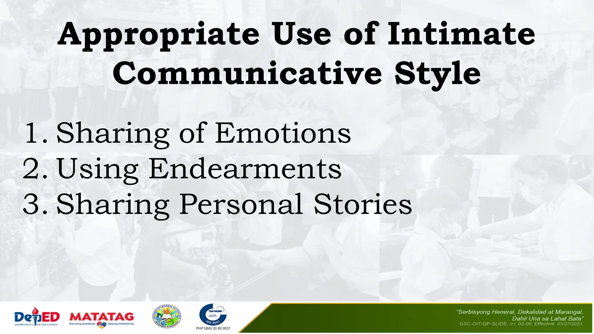 5 TYPES OF COMMUNICATIVE STYLES (MARTIN JOOS) | PPTX
