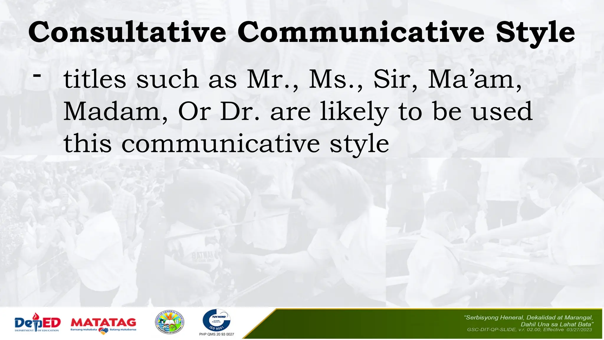 5 TYPES OF COMMUNICATIVE STYLES (MARTIN JOOS) | PPTX