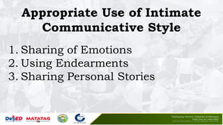 5 TYPES OF COMMUNICATIVE STYLES (MARTIN JOOS) | PPTX