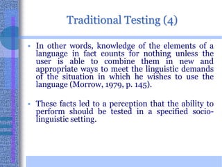 Communicative Testing | PPSX | Standardized Testing | Educational ...