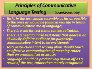 Communicative Testing | PPTX