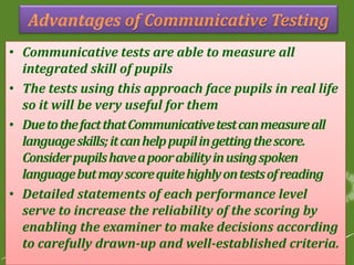 Communicative Testing | PPTX