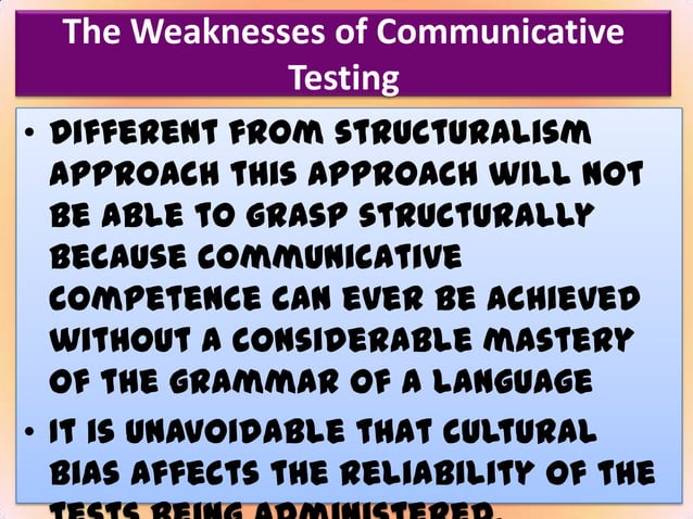 Communicative Testing | PPTX | Standardized Testing | Educational ...