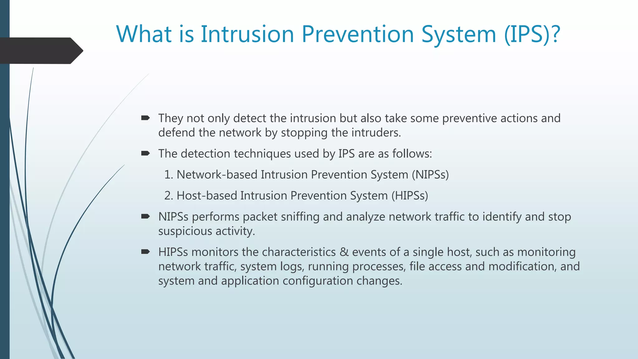 Introduction to Intrusion detection and prevention system for network | PPT