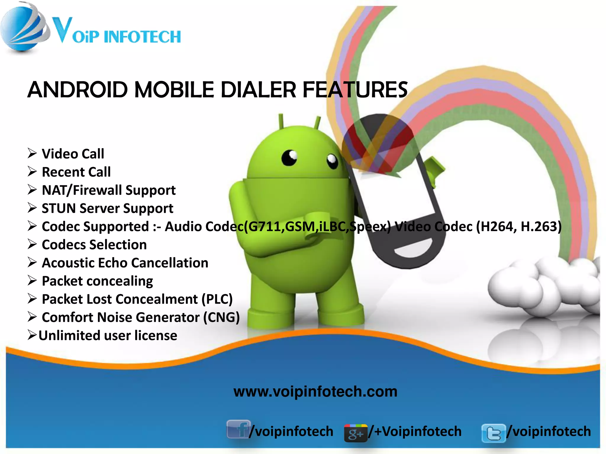 Communicator based android mobile dialer | PPT