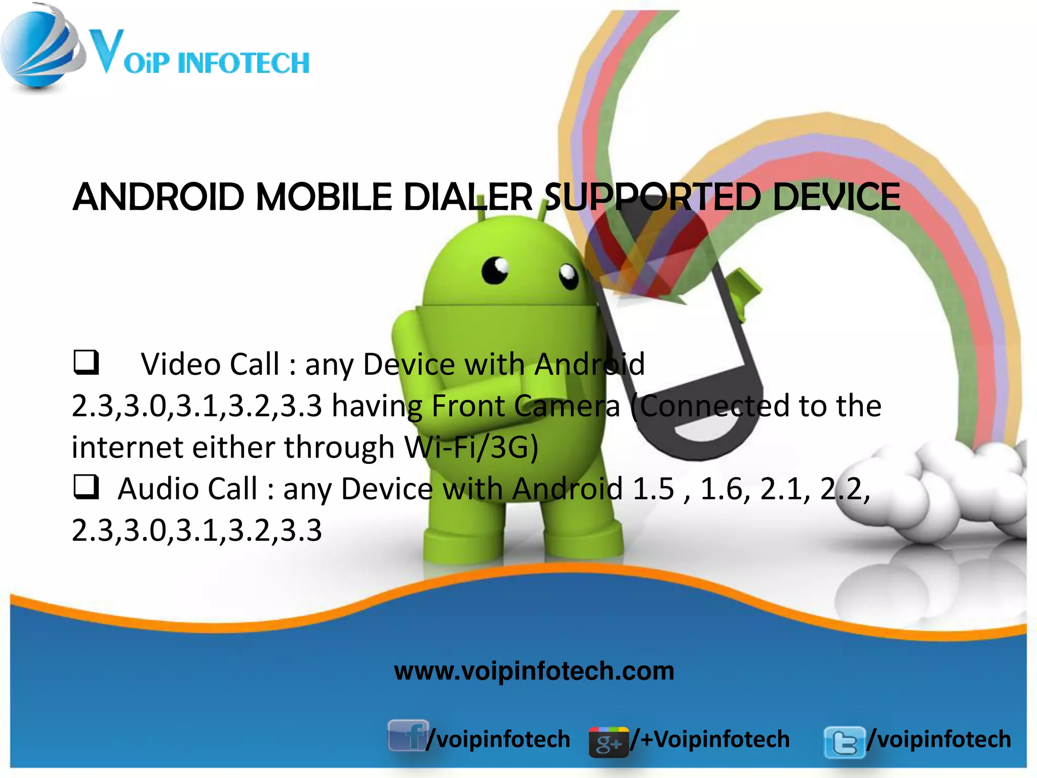 Communicator based android mobile dialer | PPT