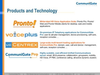 CommuniGate Systems Company & Products | PPT