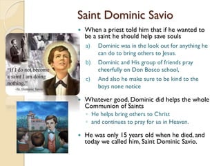 Communion among holy persons | PPTX