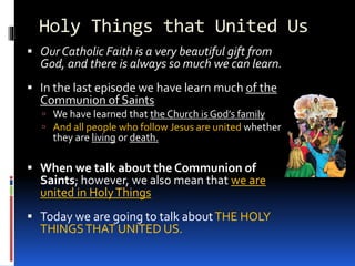 Communion among holy things | PPT
