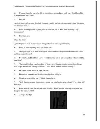 Holy Communion for the Homebound by the EMHC | PDF