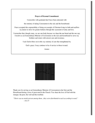 Holy Communion for the Homebound by the EMHC | PDF