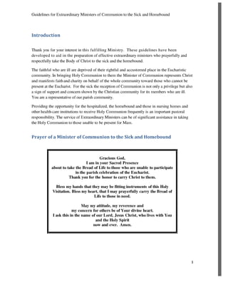 Holy Communion for the Homebound by the EMHC | PDF