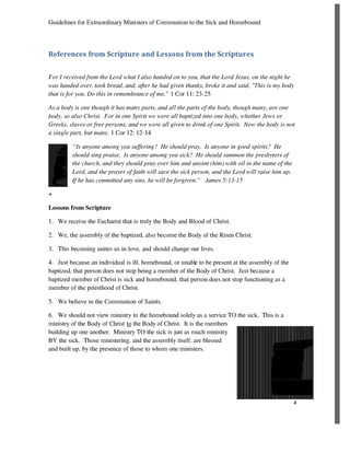 Holy Communion for the Homebound by the EMHC | PDF