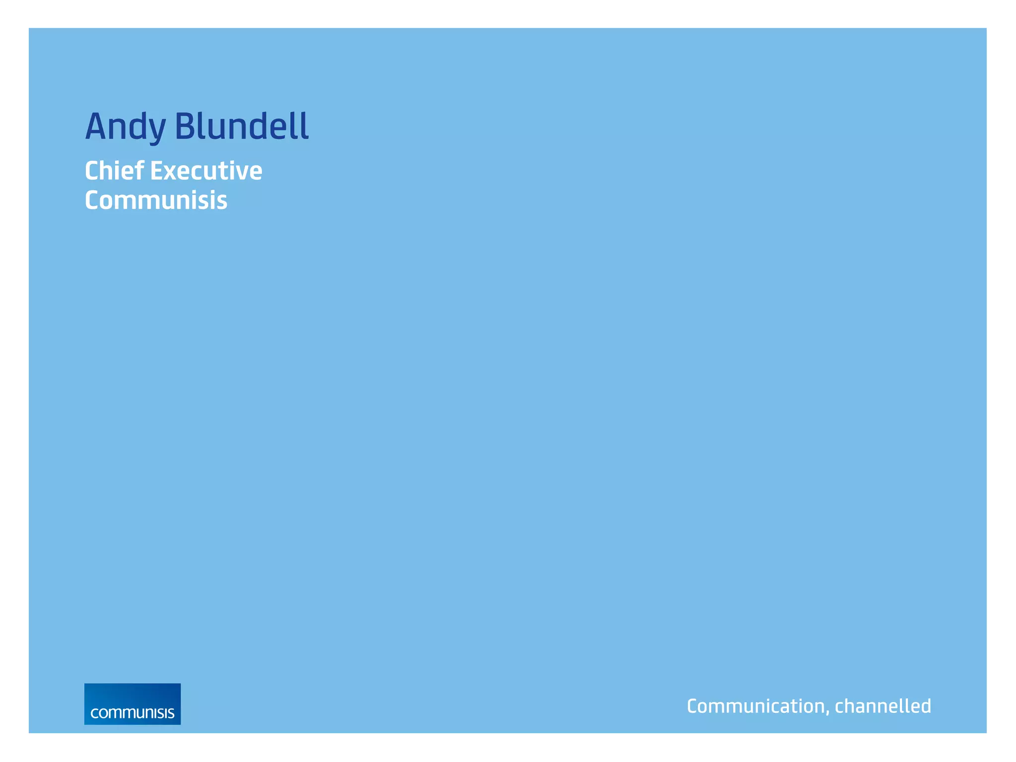 Communisis Investor Presentation | PPT