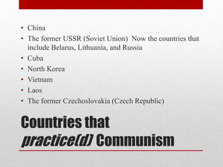 Communism! | PPTX | Asia Travel | Travel Locations