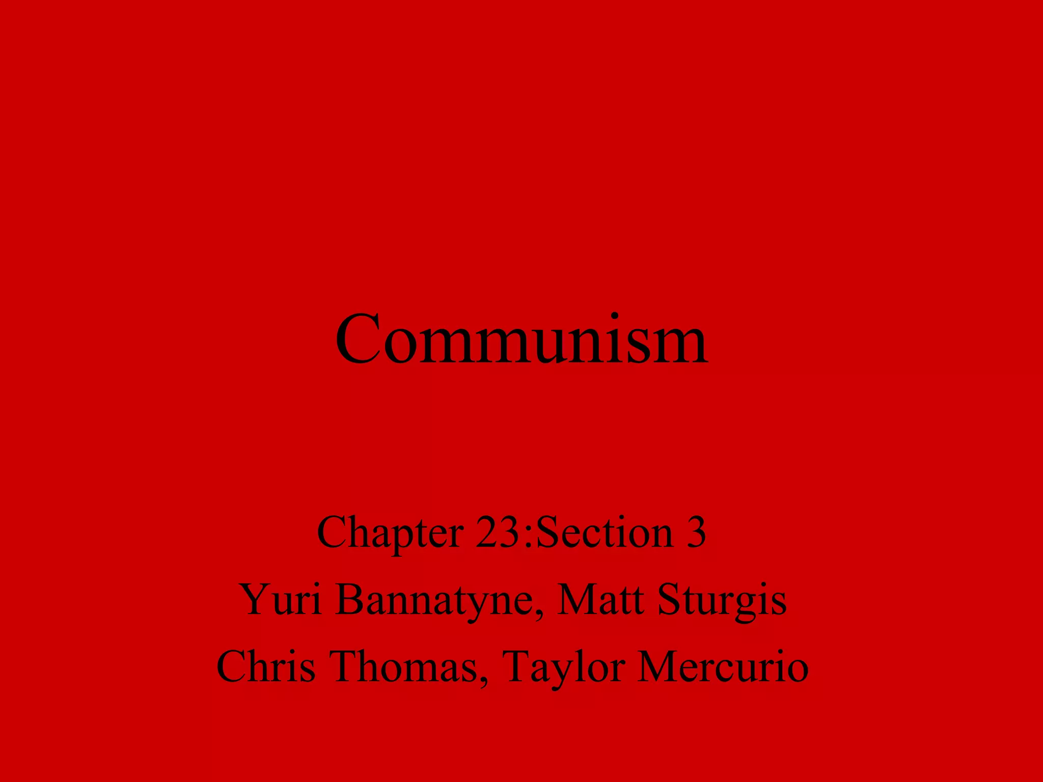 Communism | PPT