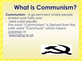 Communism Definition