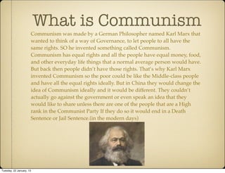 Communism (frederic) | PPT