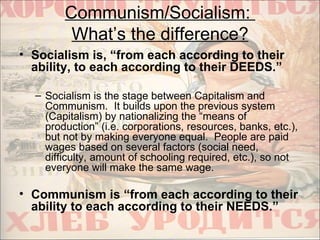 Communism & Capitalism Notes | PPT