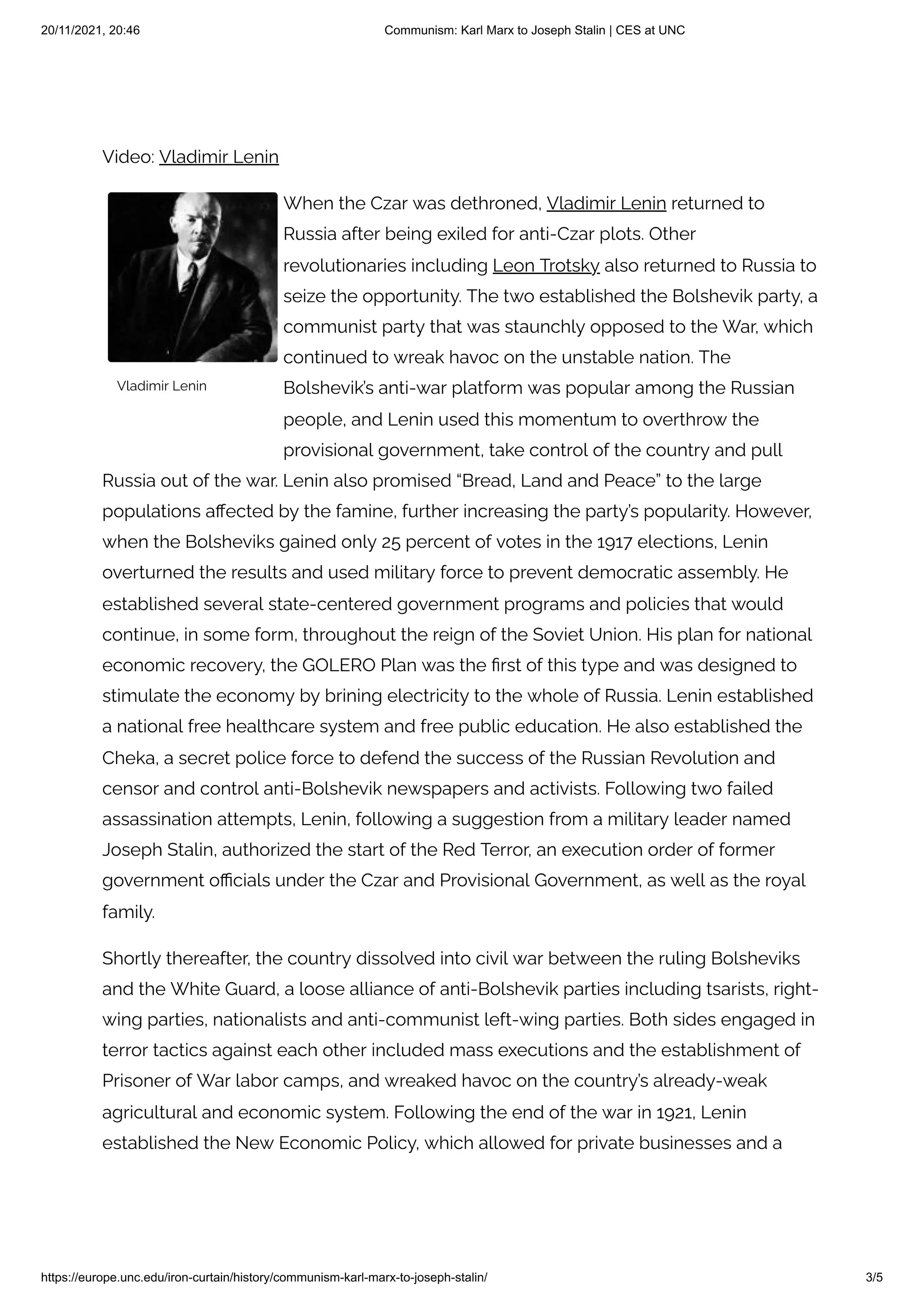 Communism karl marx to joseph stalin ces at unc | PDF