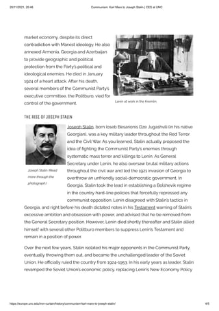 Communism karl marx to joseph stalin ces at unc | PDF