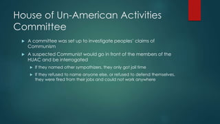 Communism, McCarthy, and the Salem Witch Trials | PPT