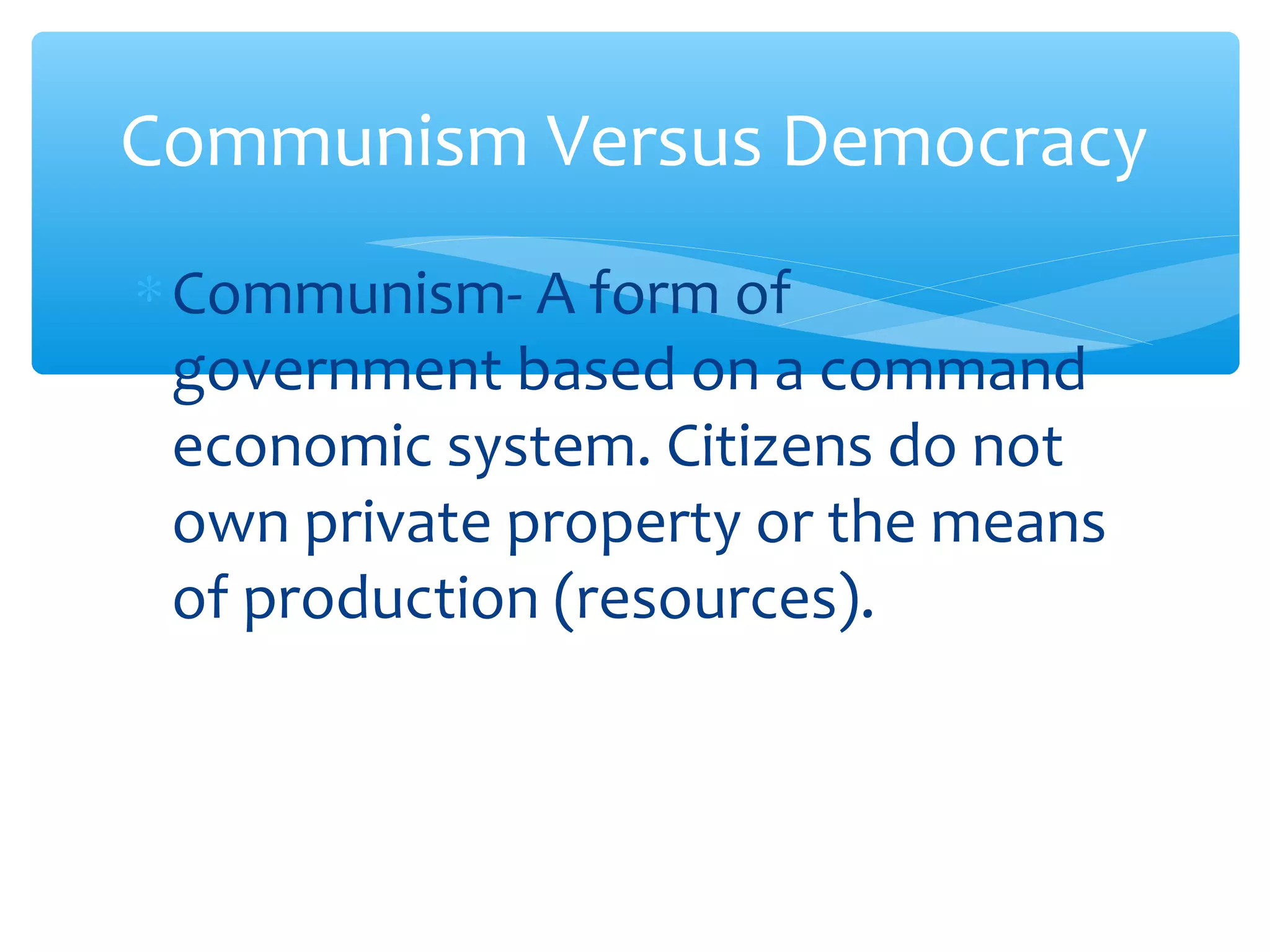 Communism versus democracy | PPT