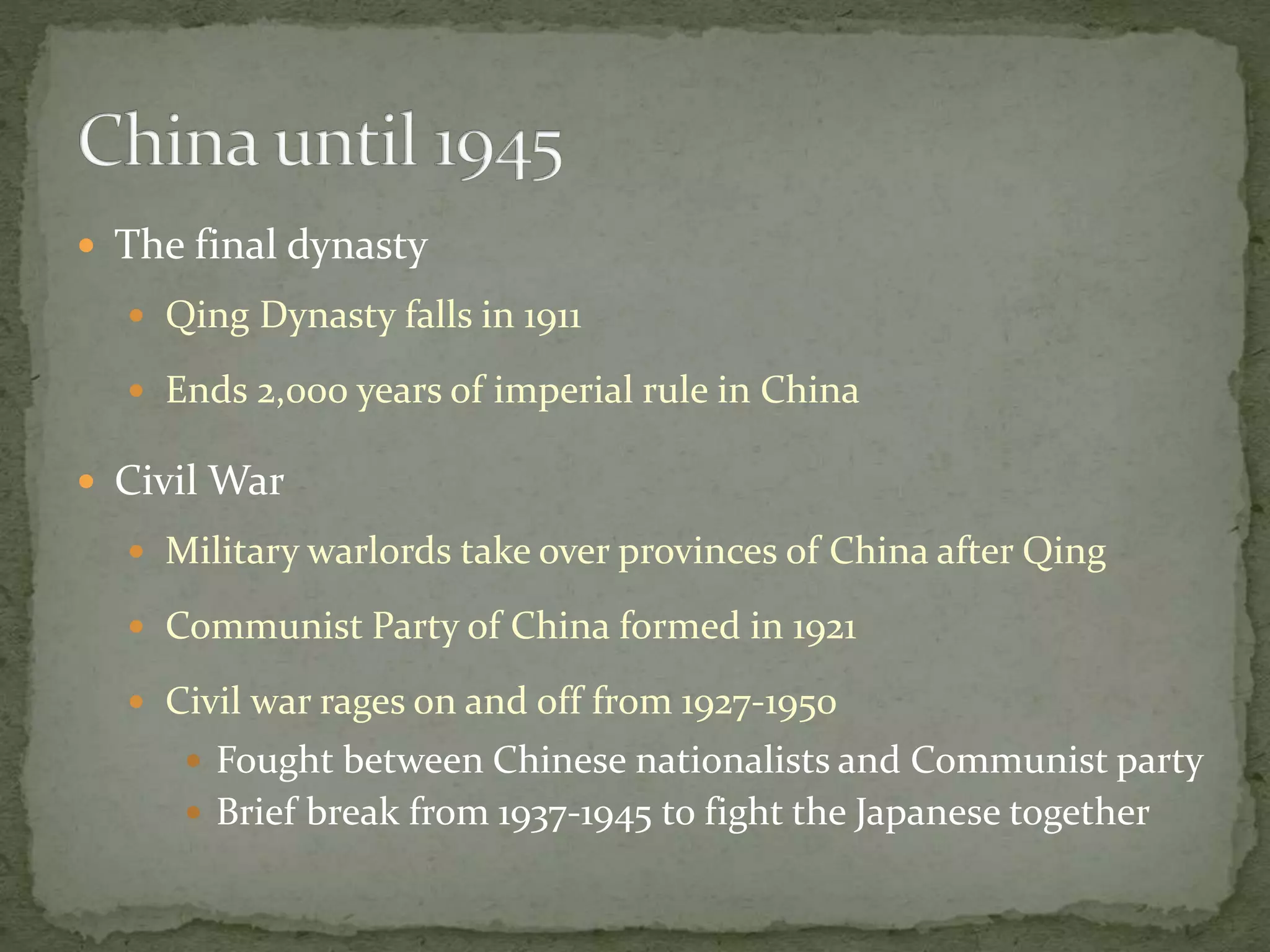 Communist China Origins | PPTX