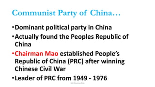 Communist party of china, its structure and how does it work | PDF