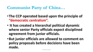 Communist party of china, its structure and how does it work | PDF