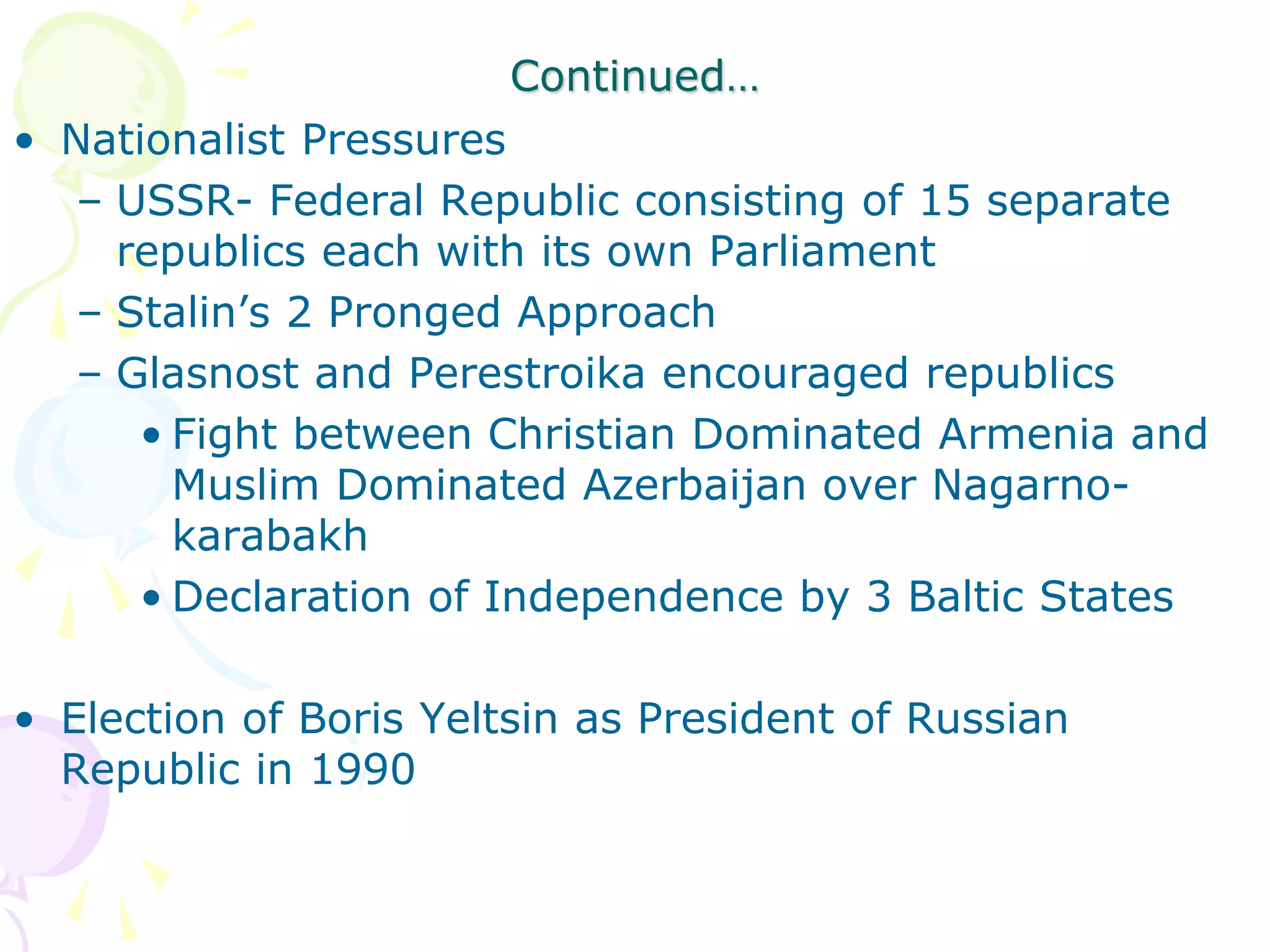 Communist rule in ussr 1924 91 | PPTX