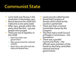 Communist Russia - Stalin | PPT