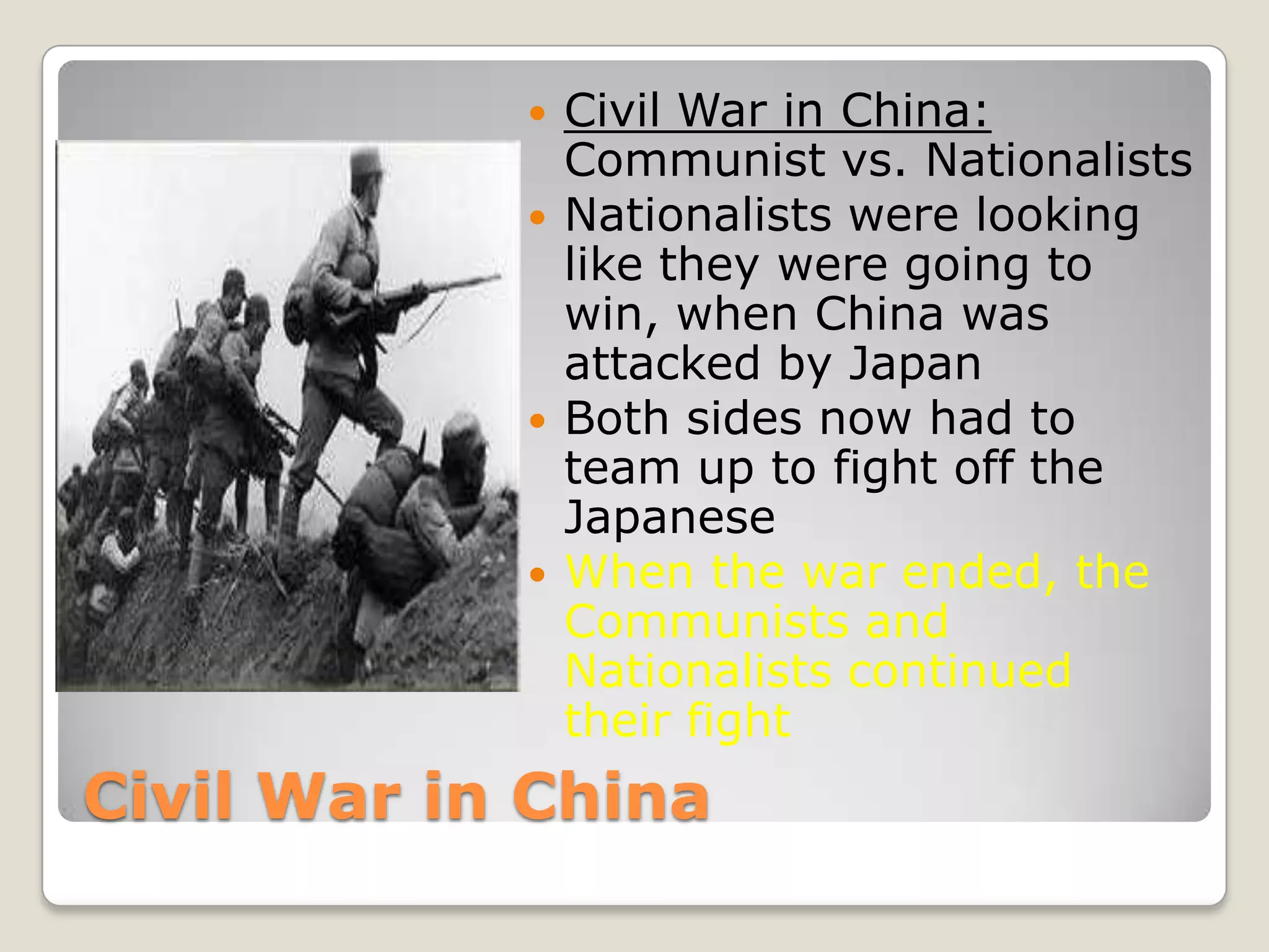Communist triumph in china | PPTX | Politics