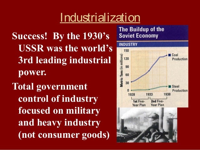 Communist USSR - Economy and Social Changes