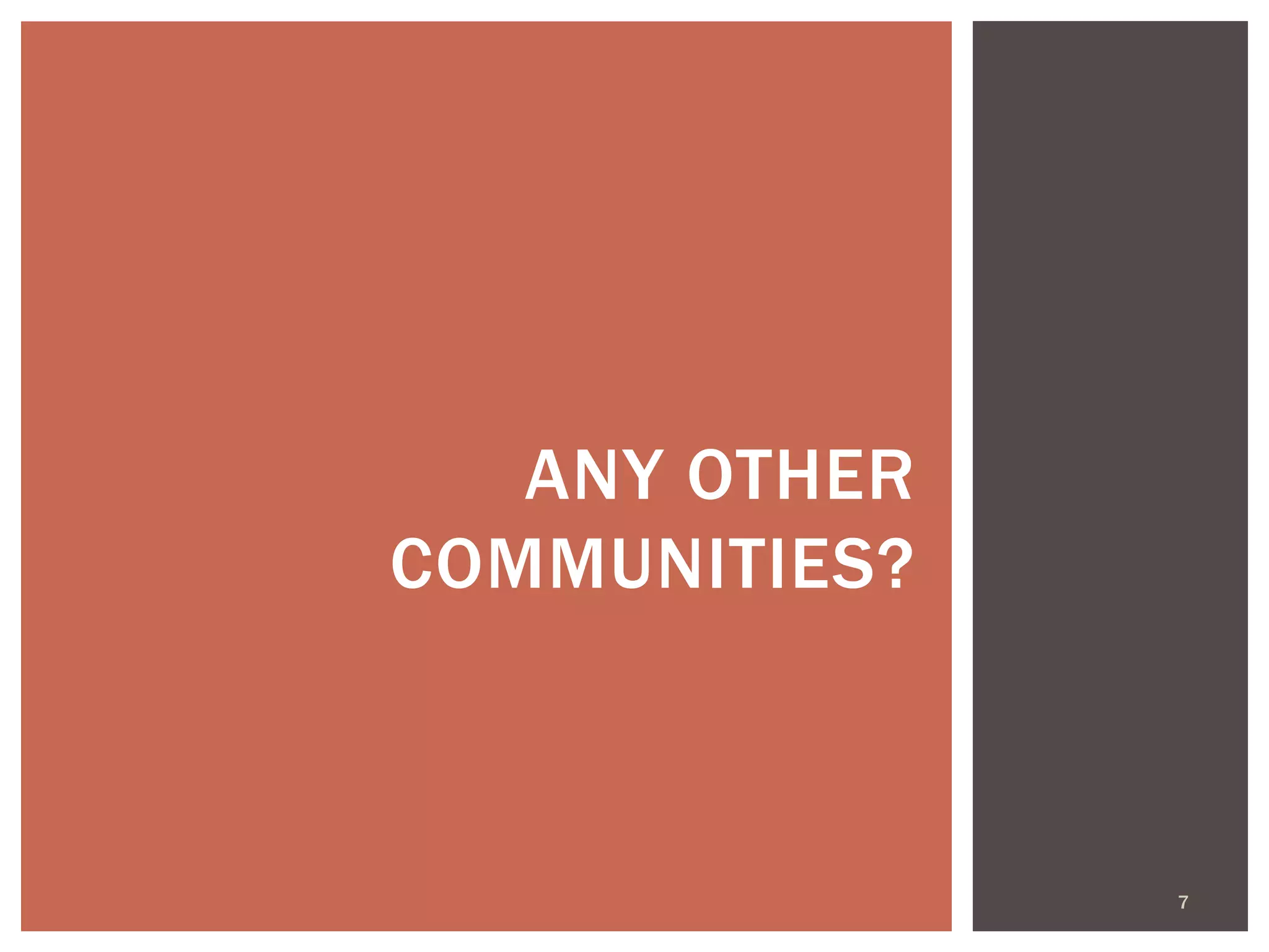 Communities | PPTX | College Education | Education