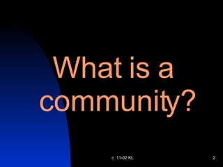 Communities | PPT