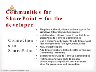 Communities For SharePoint | PPT | Social Networking | Internet