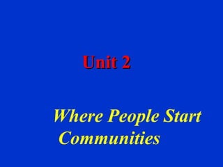 Communities are in different places (social studies) | PPT