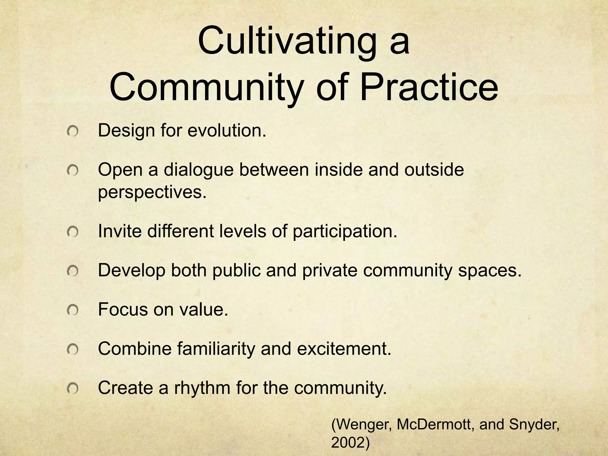 Communities of practice | PPTX