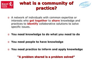 Communities of Practice | PPT