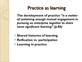 Communities of practice presentation | PPT