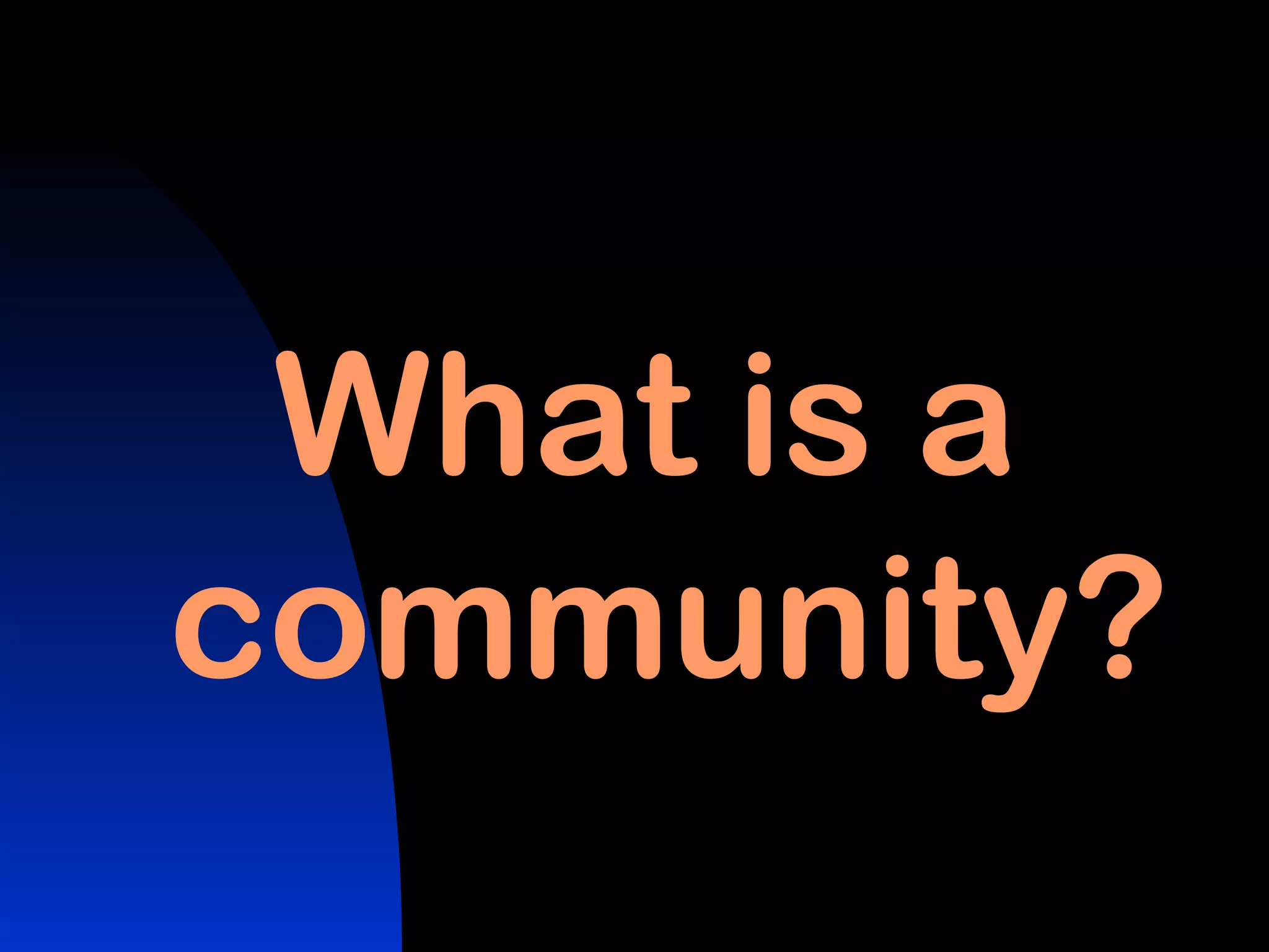 Communities (social studies) | PPT
