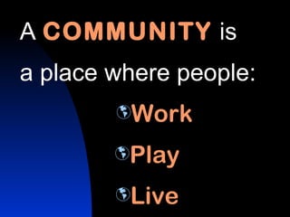 Communities (social studies) | PPT