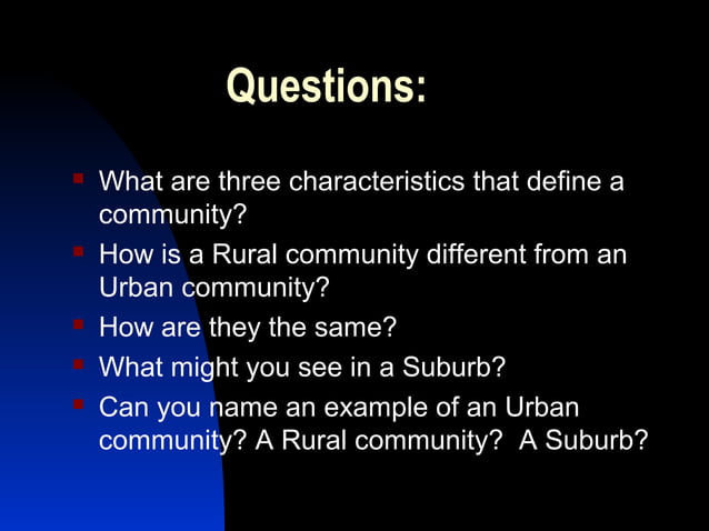 Communities (social studies) | PPT