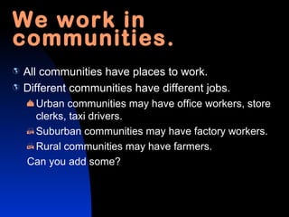 Communities (social studies) | PPT