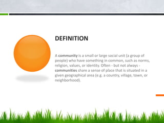 Community and its type | PPTX
