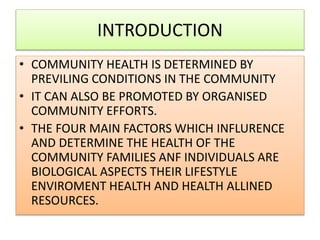 Community Health nursing | PPTX | Medical Health